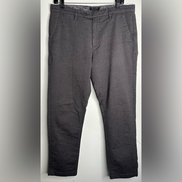 Ted Baker | Pants | Ted Baker Slim Fit Chino Grey Tapered Mens Sz 33r | Poshmark